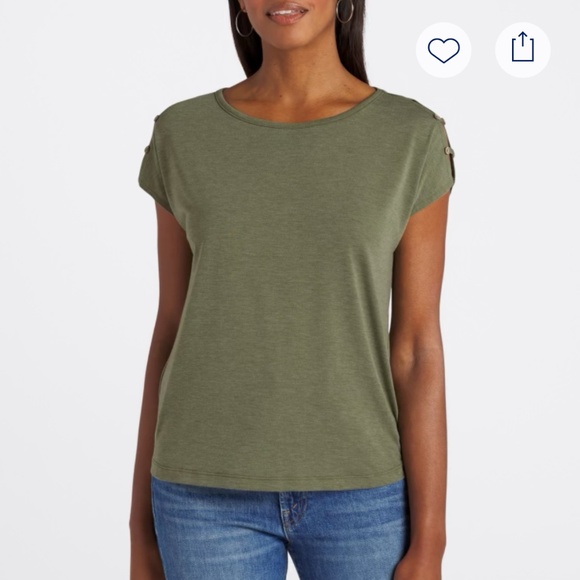 Pink Clover | Tops | Womens Pink Clover Mikela Short Sleeve Tee Olive ...